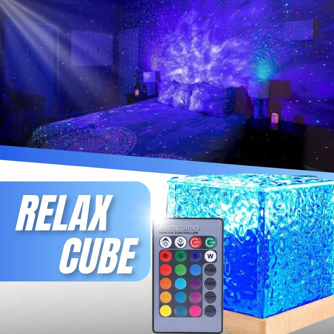 RELAJANTE CUBO DE LÁMPARA CON ONDAS REALISTAS | RELAX CUBE™ – superentregas